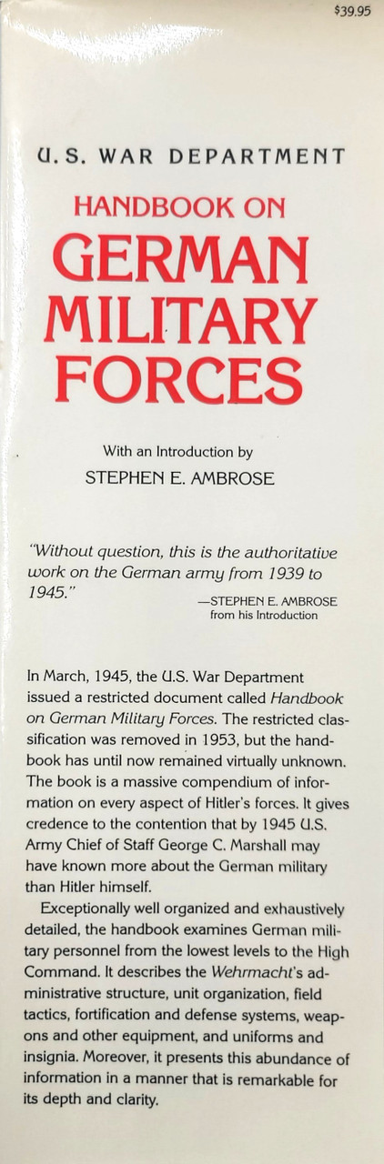 Handbook on German Military Forces - SARCO, Inc