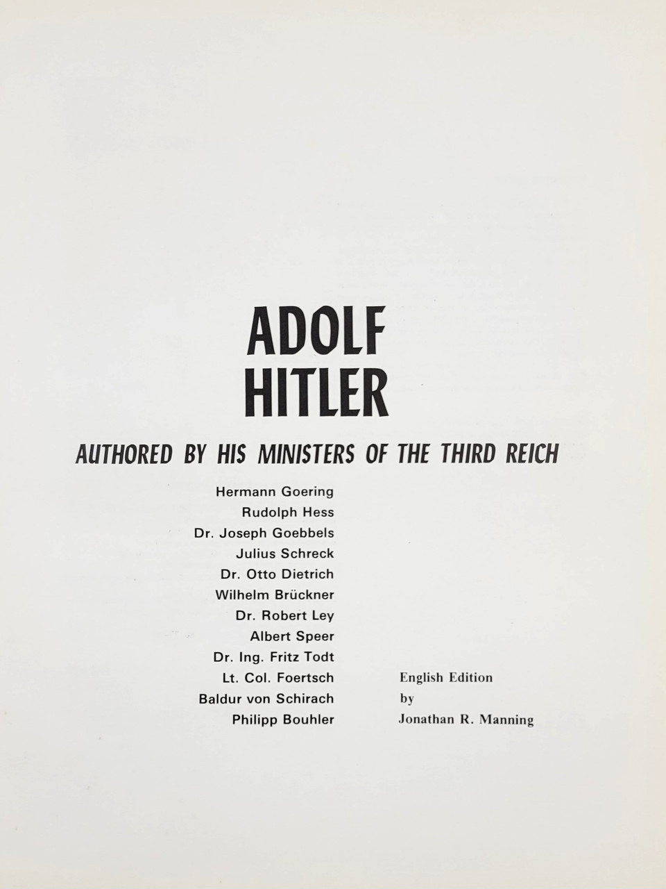 Adolph Hitler - SARCO, Inc