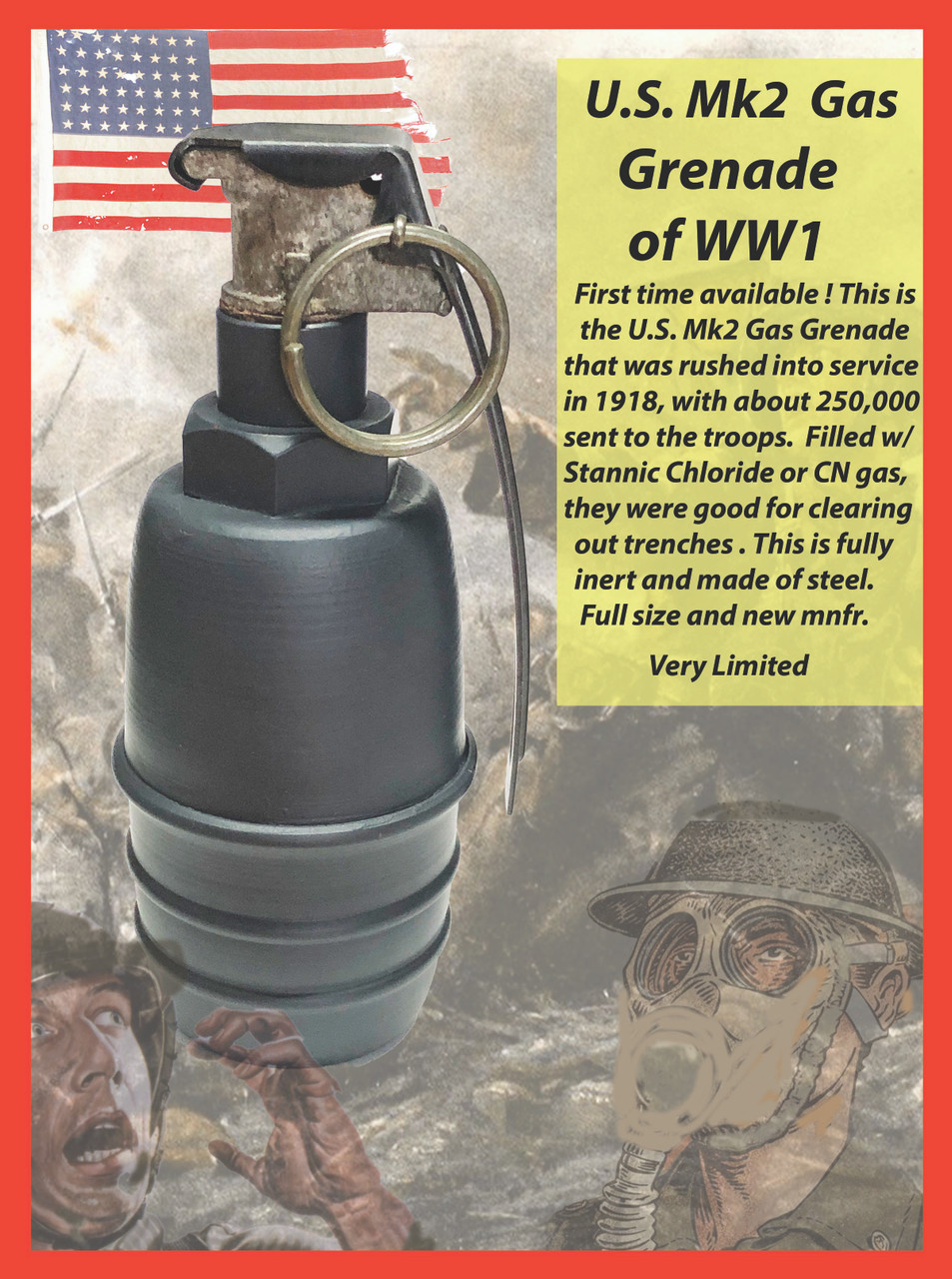 U.S. MK2 Gas Grenade of WW1 - SARCO, Inc