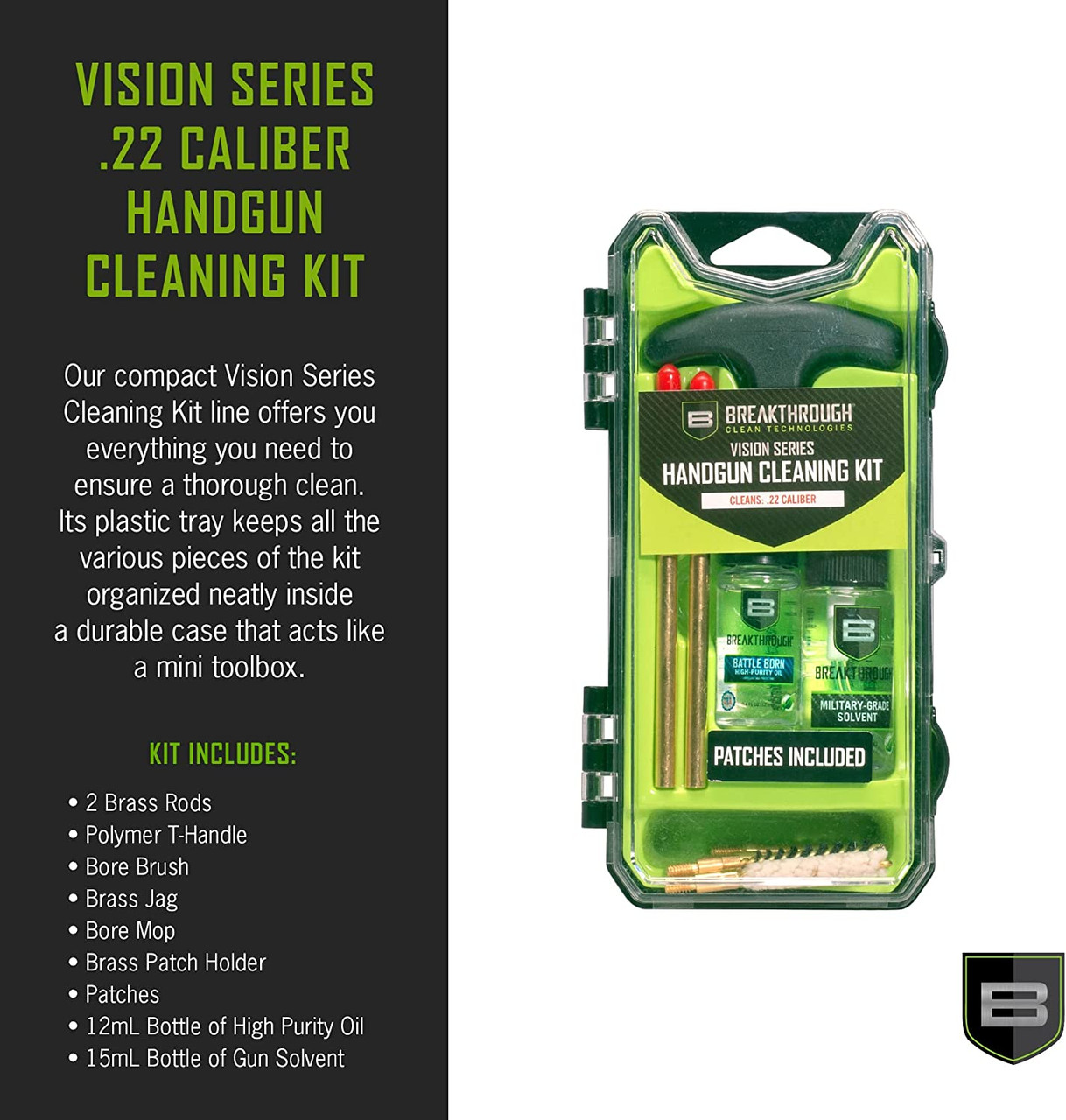 Breakthrough Clean Technologies® Vision Series Pistol Cleaning Kit, .22 ...