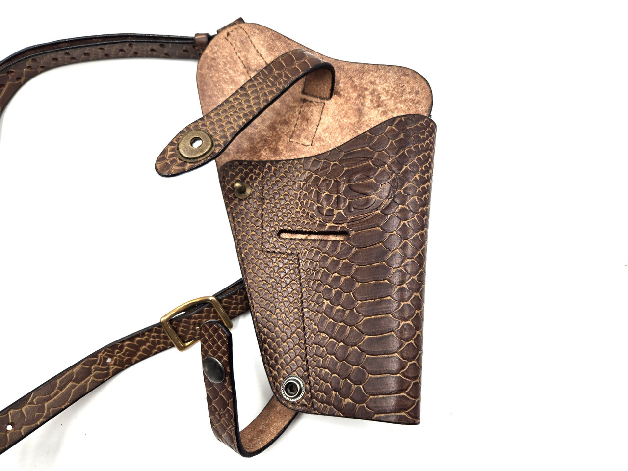 1911 M7 Shoulder Holster Snake Skin Brown - SARCO, Inc