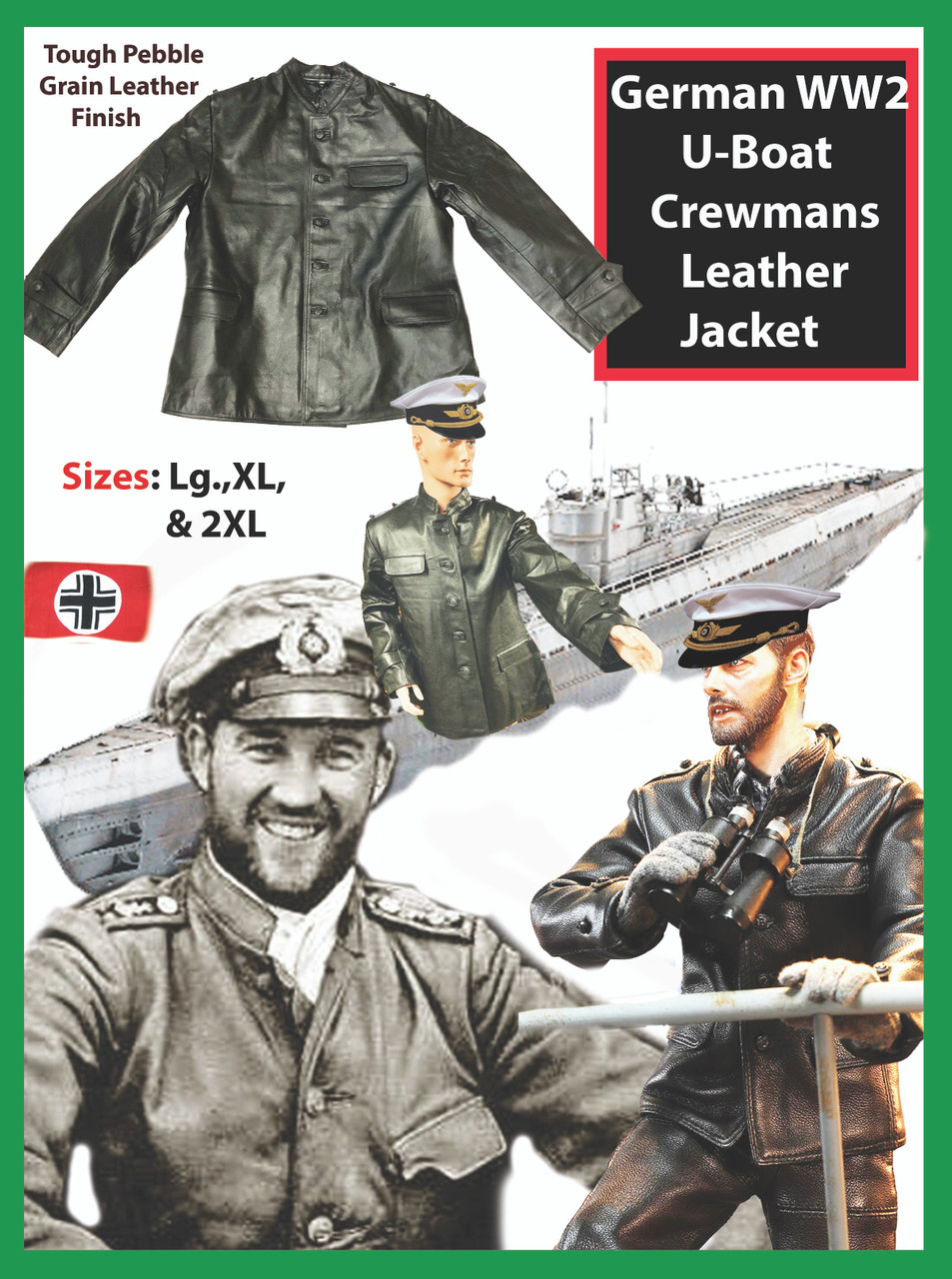 German WW2 U-Boat Crewman's Leather Jacket - SARCO, Inc