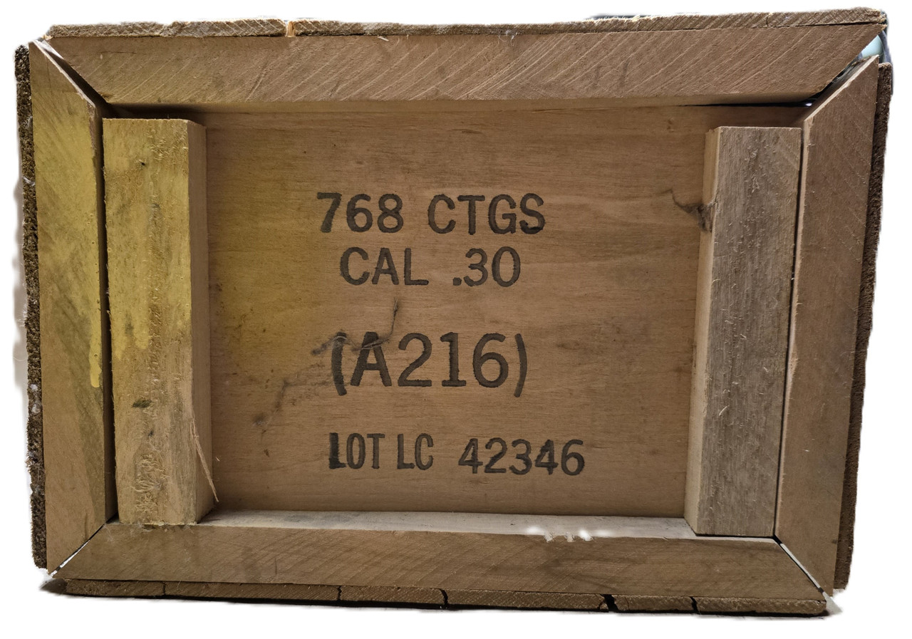 USGI .30 Caliber Ball M2 Ammunition in Bandoliers and 8 Round Clips ...