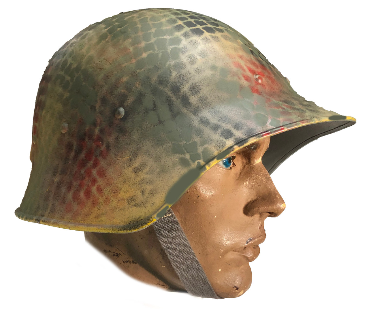 Swiss Model 18/46 Aluminum Civil Defense Helmet Camo - SARCO, Inc