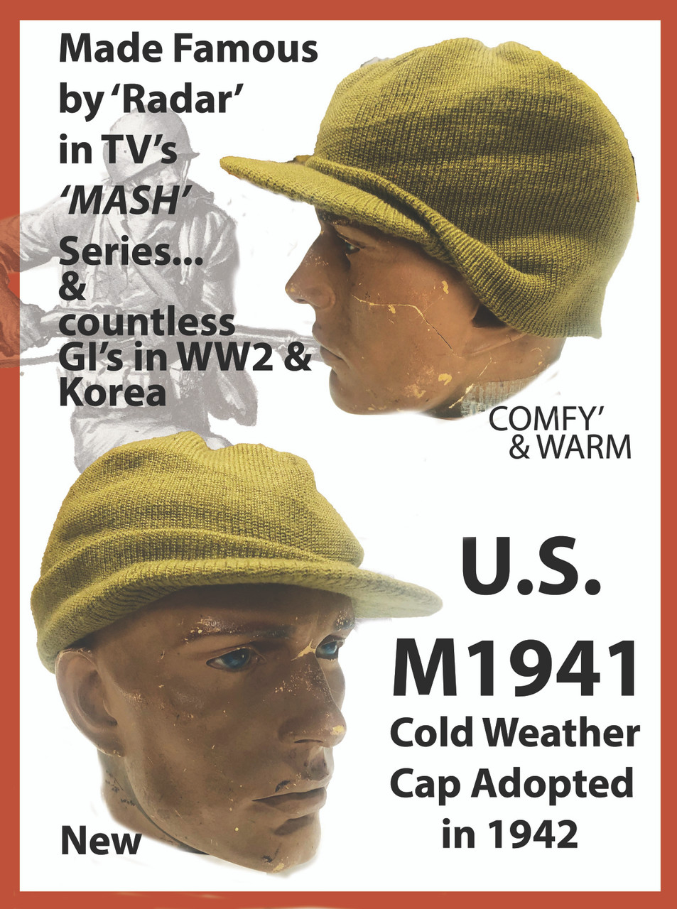 U.S. WW2 M-1941 Wool Knit Cap - SARCO, Inc