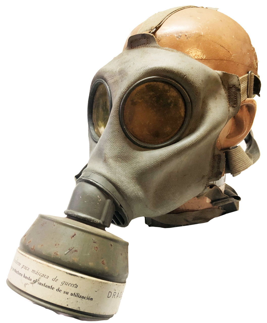 German/Spanish WWII Gas Mask & Filter Without Can (M30/M38) - SARCO, Inc