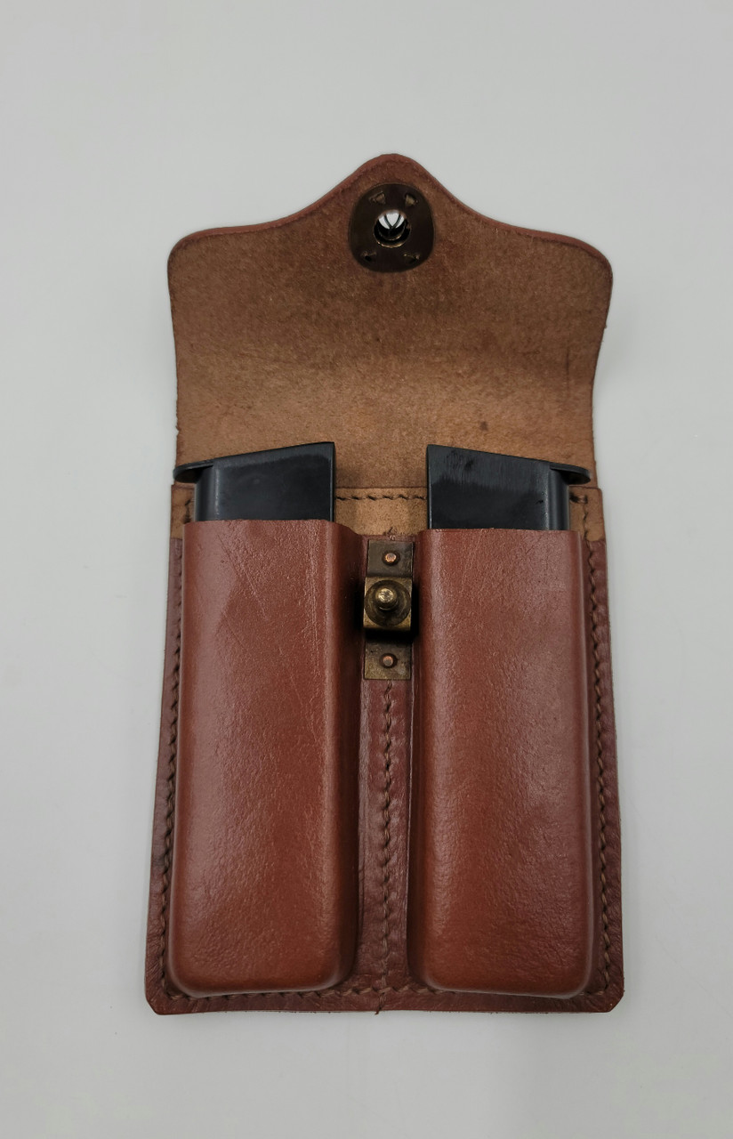 1911 Leather Double Magazine Belt Pouch - SARCO, Inc