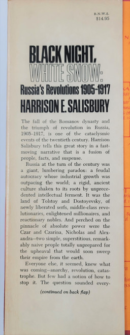 Black Night, White Snow: Russia's Revolutions 1905-1917 - SARCO, Inc
