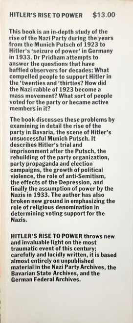 Hitler's Rise to Power: The Nazi Movement in Bavaria, 1923-33 - SARCO, Inc