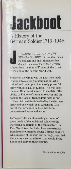 Jackboot, a history of the German soldier 1713-1945 - SARCO, Inc