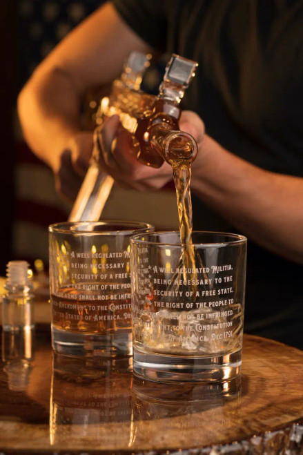 AR-15 Glass Decanter with 2nd Amendment Whiskey Glasses - SARCO, Inc