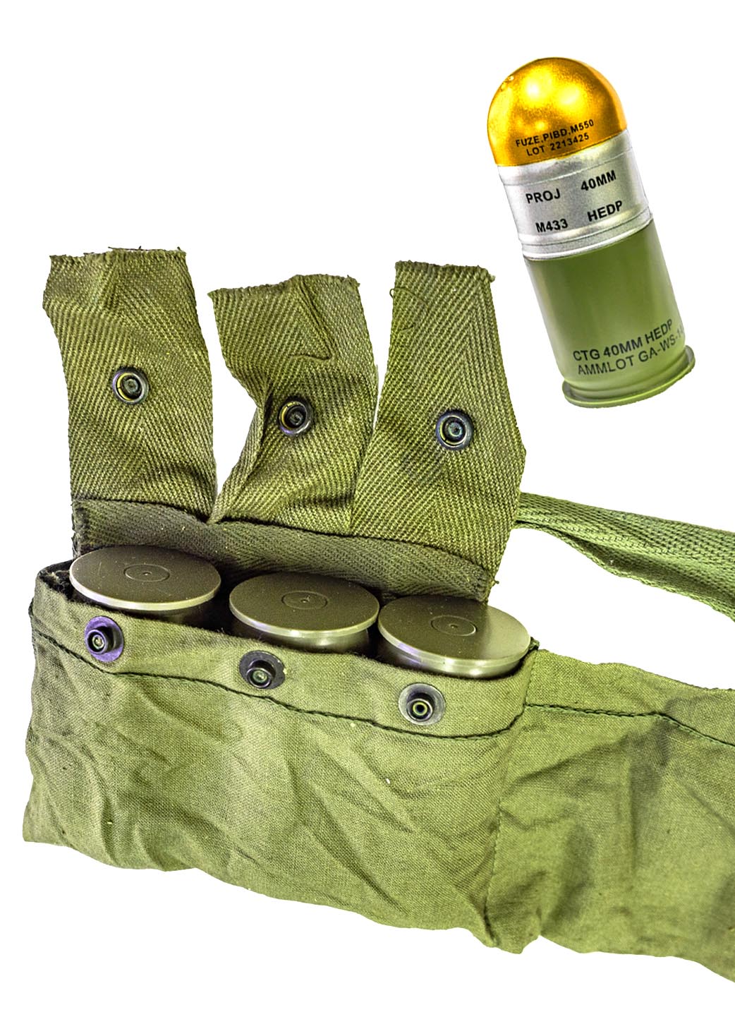 40mm Grenade Bandolier Leather