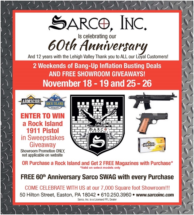 Celebrate 60 Years of Business with SARCO, Inc., and Save During Our Showroom Promotion - SARCO, Inc