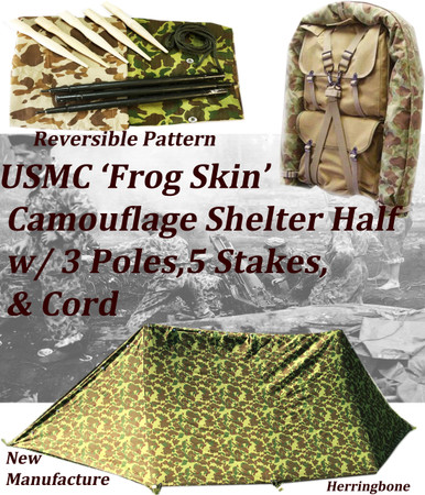 USMC WW2 Pup Tent Half Set - SARCO, Inc