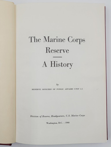 The Marine Corps Reserve, a History - SARCO, Inc