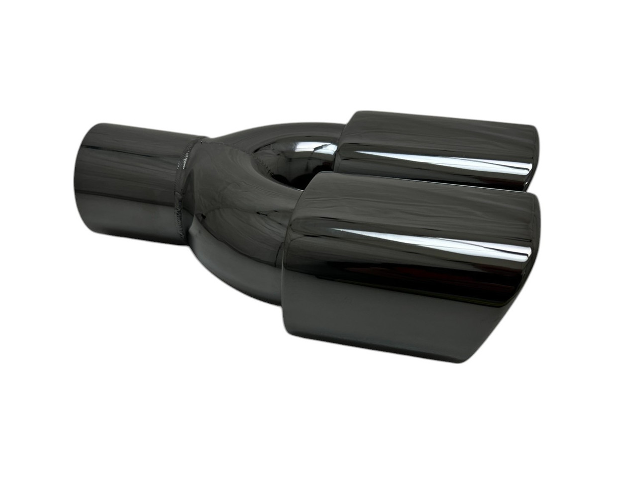 Exhaust Tip 2.50 Inlet 3.00 X 3.65 Outlet 10.25 long Dual Rolled ...