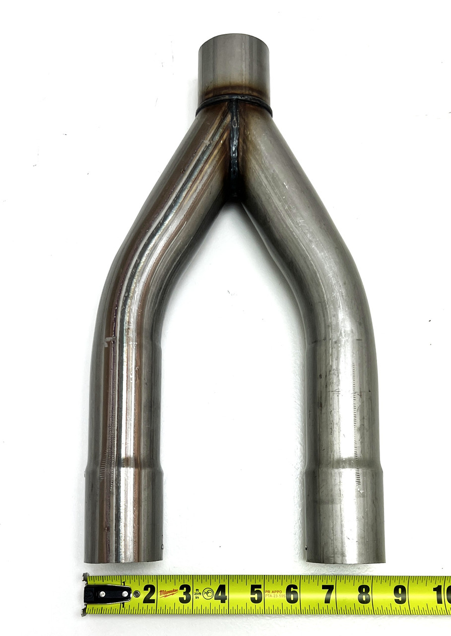 Exhaust Y Pipe 2.00 Single Inlet to 2.00 Dual Outlets WYP-200 Steel ...