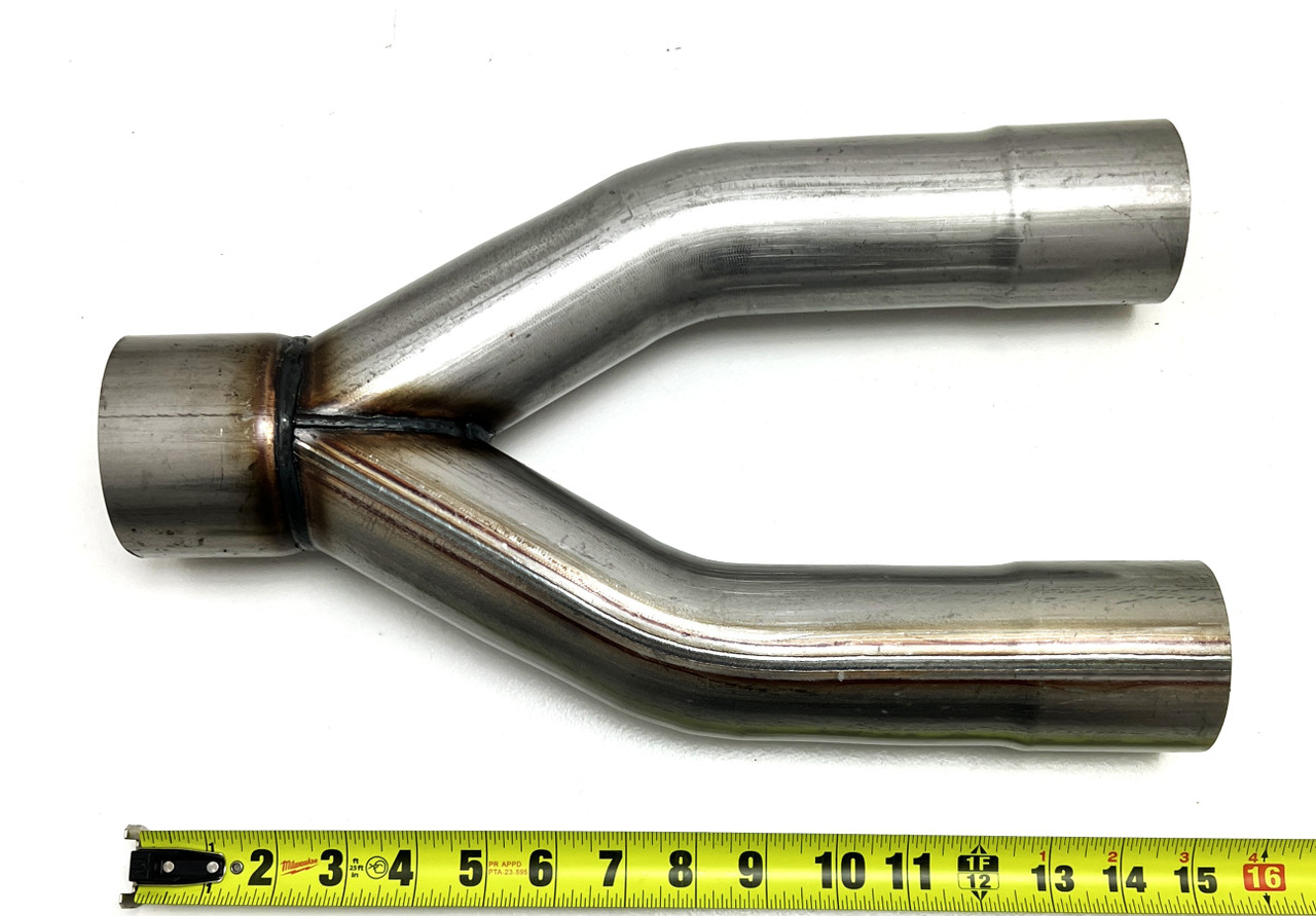 Exhaust Y Pipe 3.00 Single Inlet to 2.50 Dual Outlets WYP-300250 Steel ...