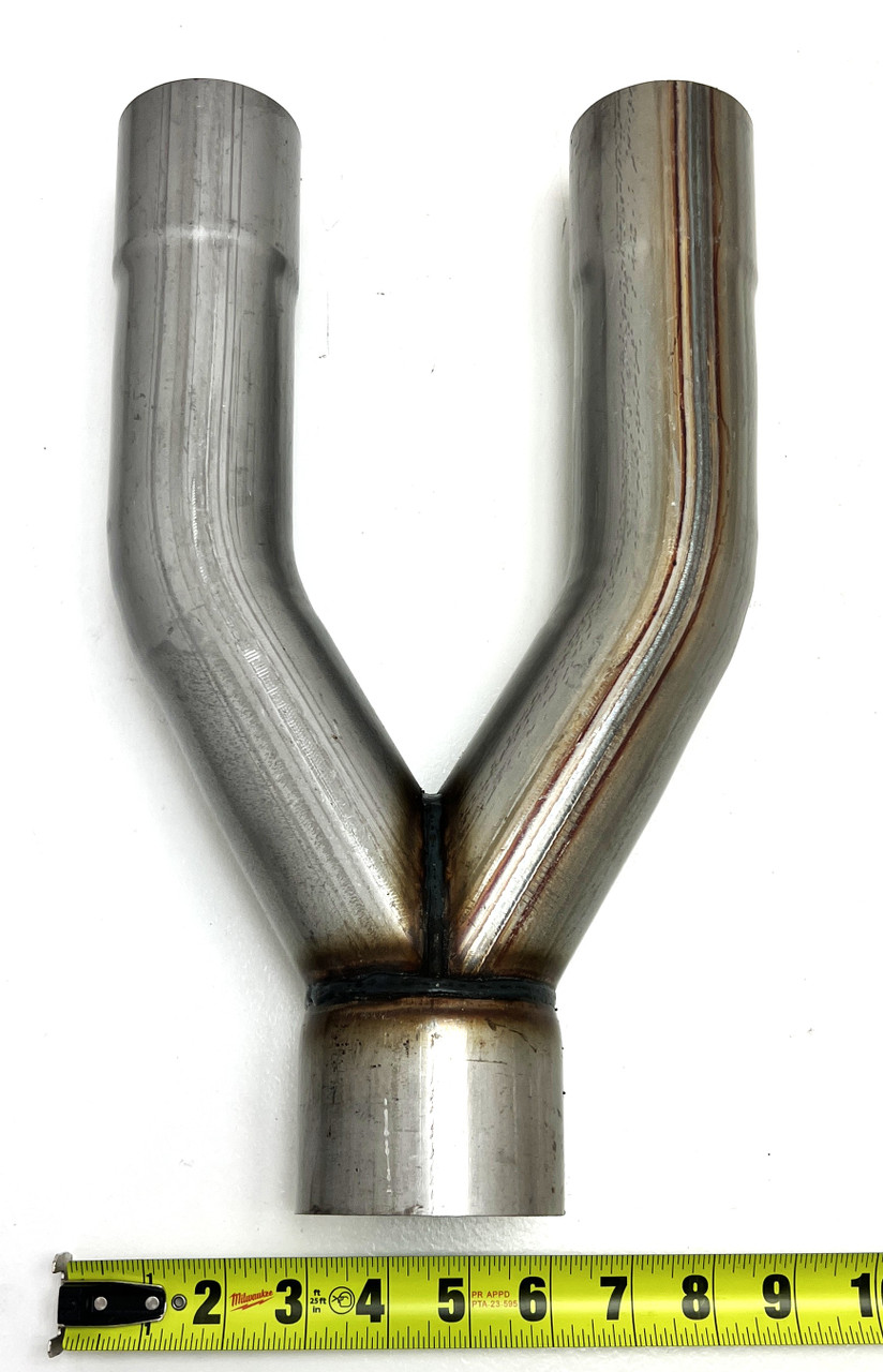 Exhaust Y Pipe 3.00 Single Inlet to 2.50 Dual Outlets WYP-300250 Steel ...