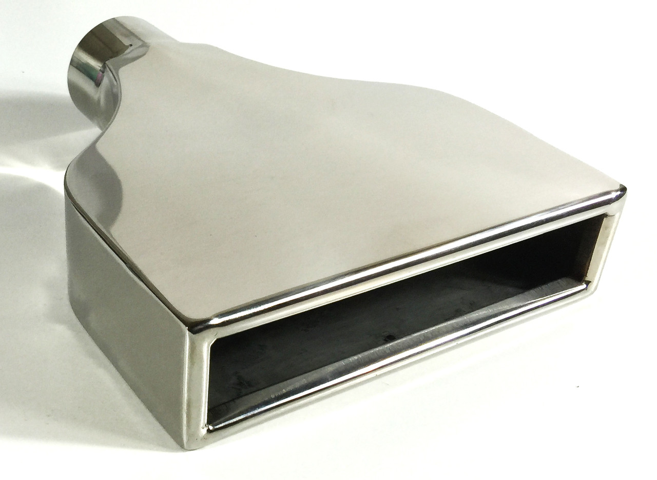 Exhaust Tip 7.75 X 2.25" Outlet 10.00" Long 2.50" Inlet Rolled ...