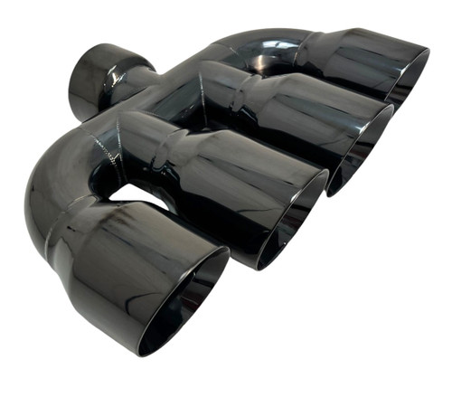 Quad Exhaust Tip Center 3.00 inlet 3.50 X 15.00 WQUAD35015-300-BC-SS ...