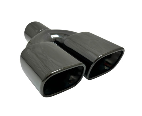 Exhaust Tip 2.50 Inlet 3.00 X 3.65 Outlet 10.25 long Dual Rolled ...