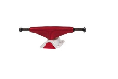 Tensor Magnesium Slider RED/WHITE Lo 5.0 Trucks Set | GetBoards.com