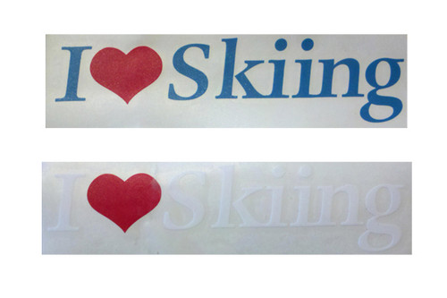 I love skiing sticker- diecut | GetBoards.com
