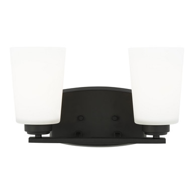 Generation Lighting Franport Two Light Wall / Bath in Midnight Black ...