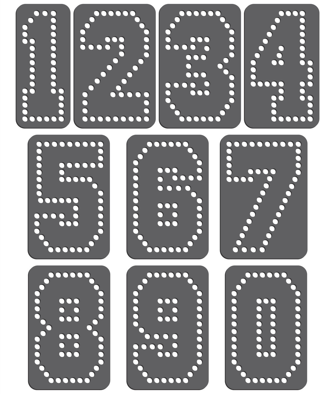 FONT - SPORTS BLOCK NUMBERS 3" - Rhinestone Genie