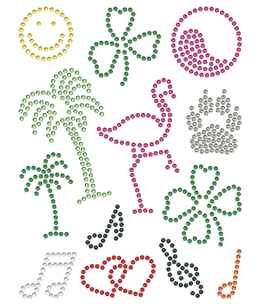 VARIETY - Single Color Designs - Rhinestone Genie