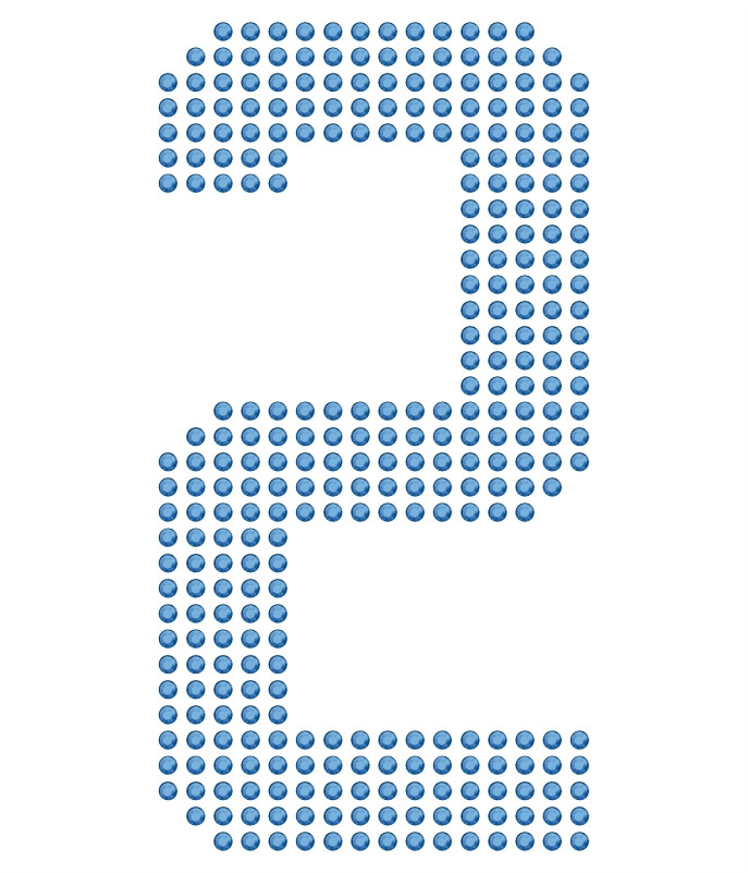NUMBERS - SPORTS BLOCK SET - 6" - Rhinestone Genie
