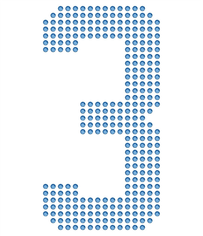 NUMBERS - SPORTS BLOCK SET - 6" - Rhinestone Genie