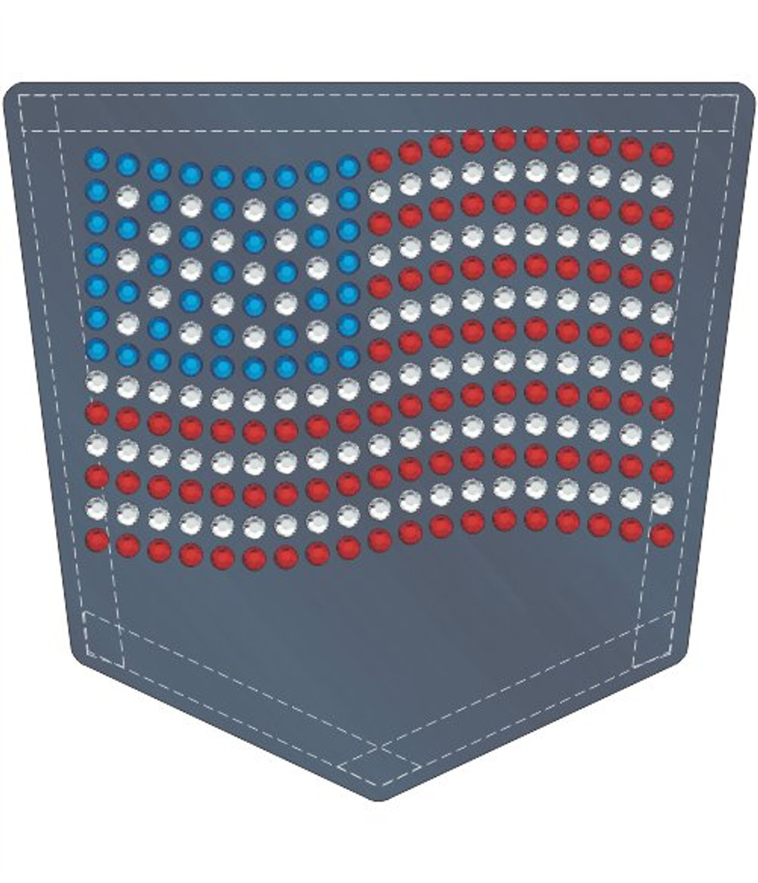 POCKET - FLAG RWB - Rhinestone Genie