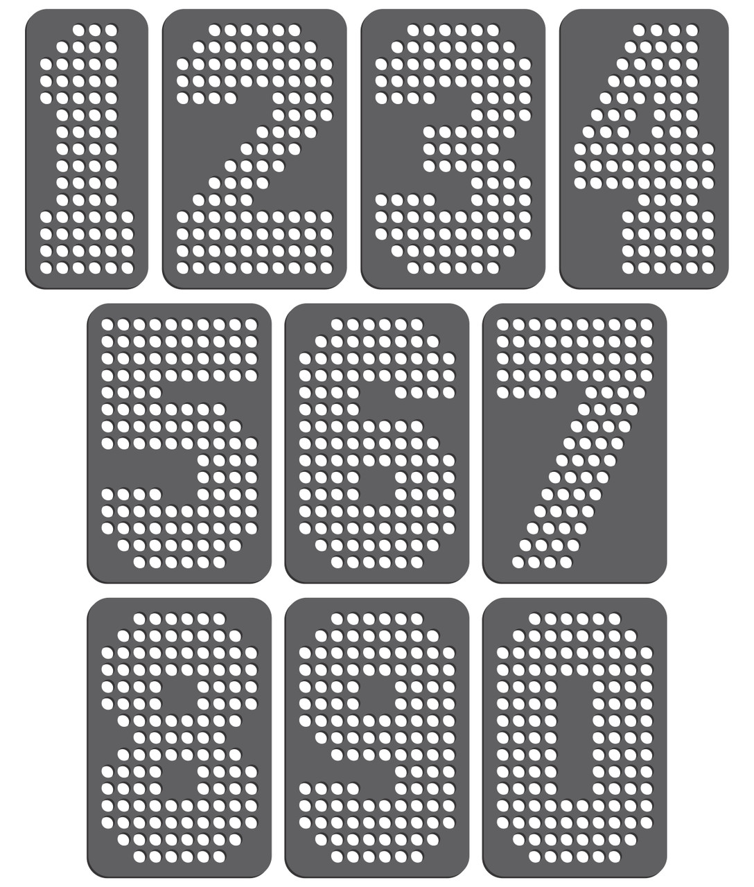 FONT - SPORTS BLOCK NUMBERS FILLED 3" - Rhinestone Genie