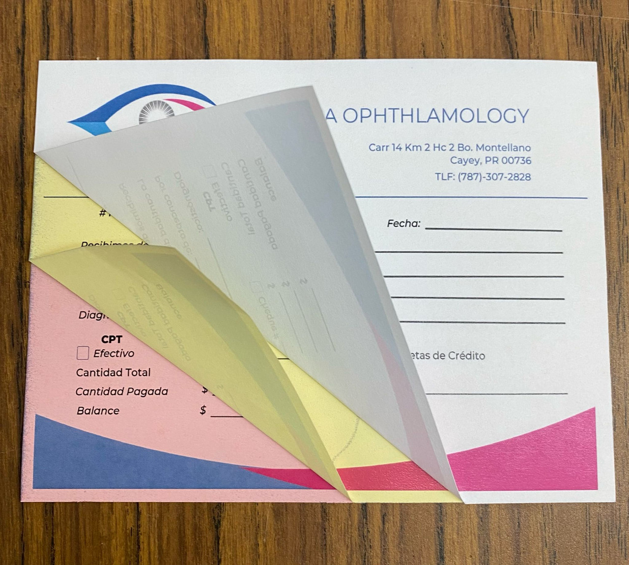 Forma 4.25 x 5.5 Full Color 3 Partes | Forma Original y 2 Copias ...