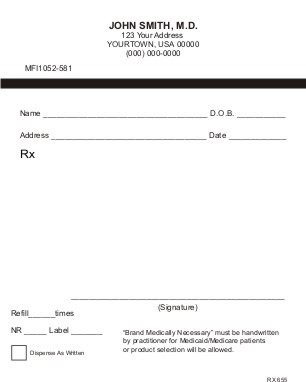 Recetario • Recetarios en Pads para Doctores en Puerto Rico