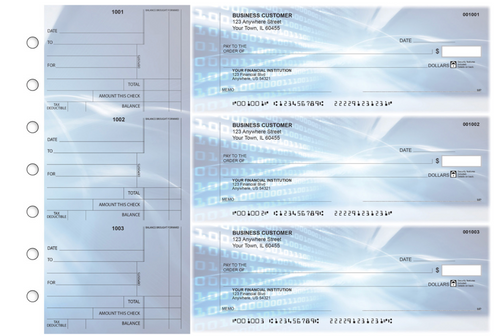Cheques Comerciales Custom Full Color Manuales - 3 Por Pagina -2 Partes ...