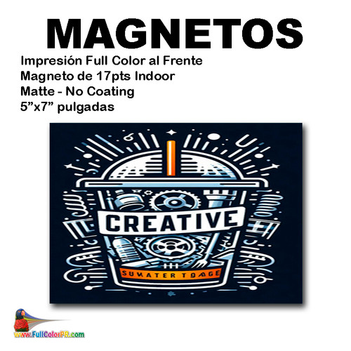 Magnetos 5x7 Full Color Entrega Gratis a Todo Puerto Rico