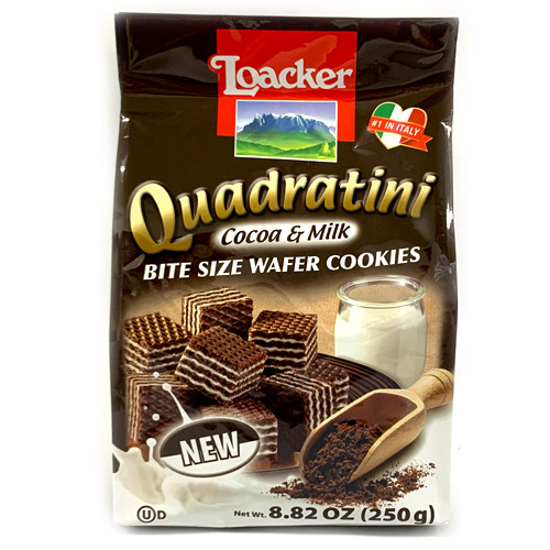 Loacker Cocoa and Milk Cream Wafer Cubes, 8.8 oz. - The Taste of Germany