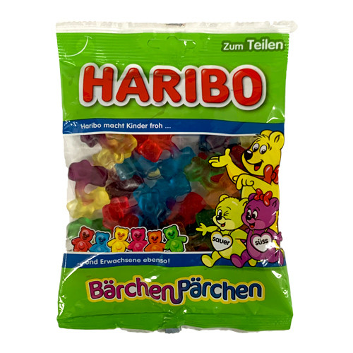 Haribo Gummy "Bärchen-Pärchen“ Sweet and Sour Gummy Bear Pair, 6.2 oz ...