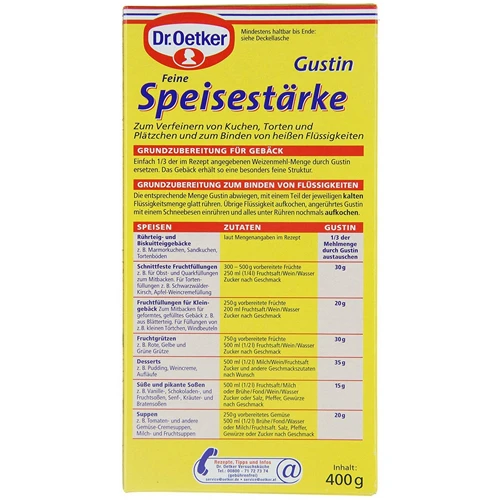 Dr. Oetker Gustin Fine Cornstarch "Speisestaerke", 14.1 oz. - The Taste ...