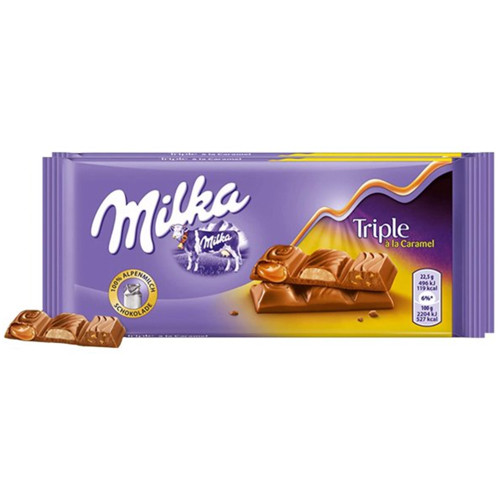 Milka Triple Caramel Chocolate Bar, 3.17 oz. - The Taste of Germany