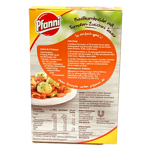 Pfanni Classic Potato Dumplings, half and half, 318g, 12 pc - The Taste ...
