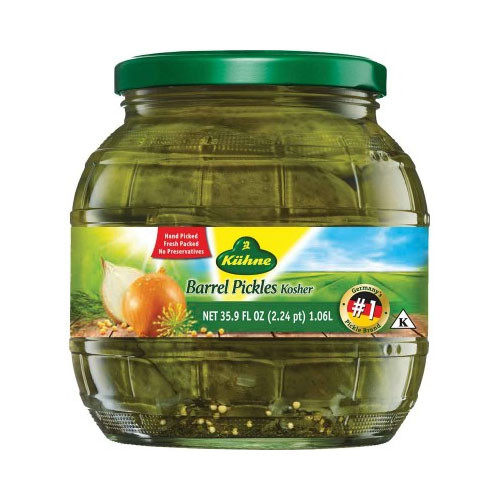 Kuehne Barrel Pickles in Jar - 35.9 oz. - The Taste of Germany