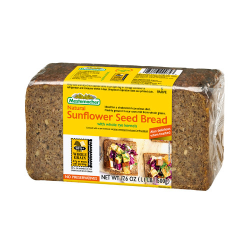 Mestemacher Natural Sunflower Seed Breads 17.6 oz. - The Taste of Germany