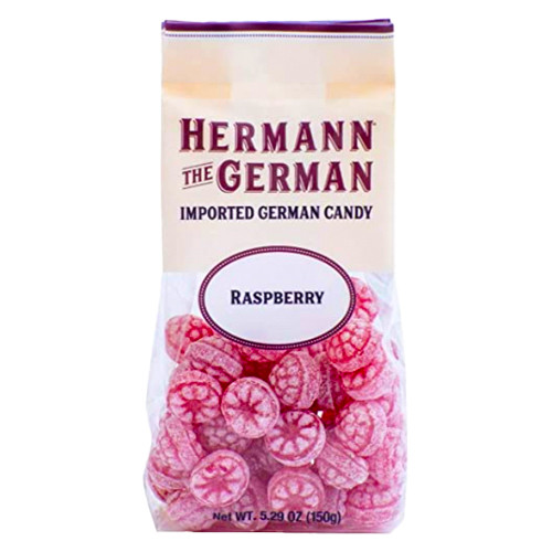 Hermann Bavarian Raspberry Candy in Bag, 5.3 oz - The Taste of Germany
