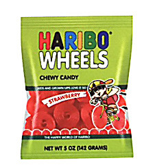 Haribo Strawberry Licorice Wheels in Bag - The Taste of Germany