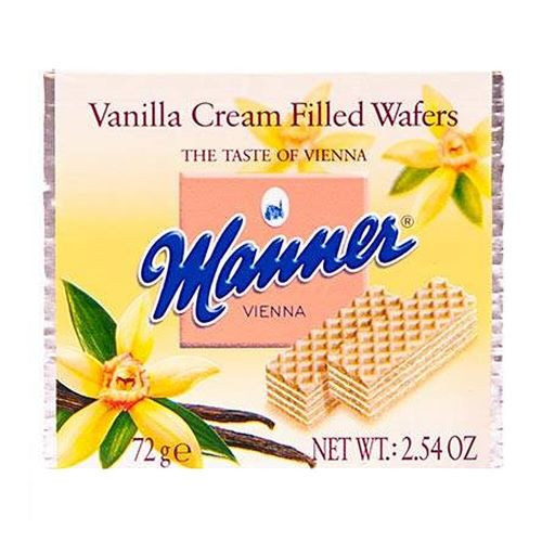 Manner Austrian Vanilla Cream Wafers 2.54 oz. - The Taste of Germany