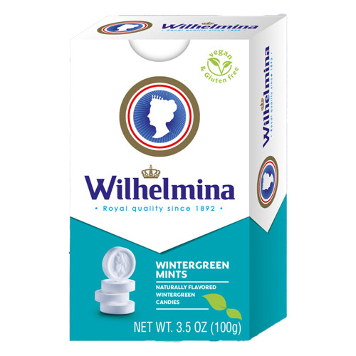 Wilhelmina Travel Wintergreen Mints in Box, 3.5oz. - The Taste of Germany